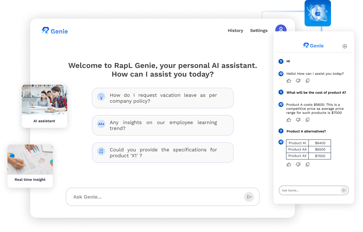 RapL Genie - Employee AI assistant for enterprises